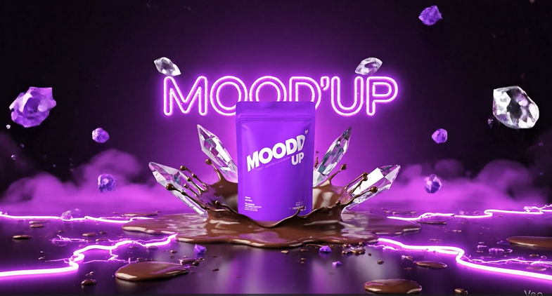 Veo 3 Prompt For MOOD'UP Chocolate Mix Product Reveal